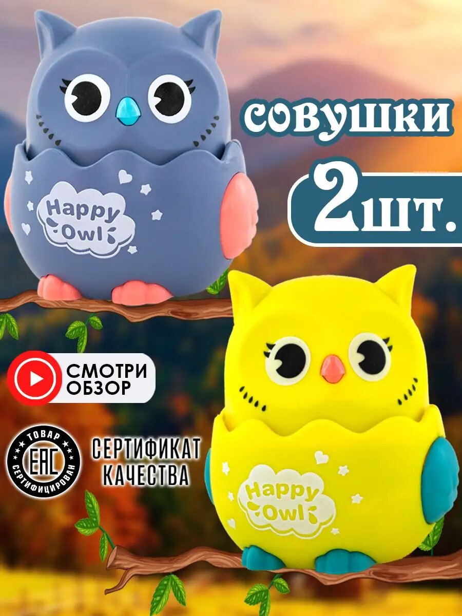 Инерционные Совы Нажми и поедет в Комплекте 2ШТ