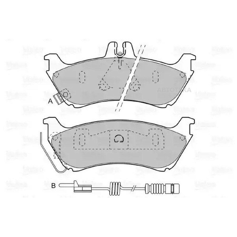 Колодки тормозные MERCEDES M Class (163) 2 VALEO 598443