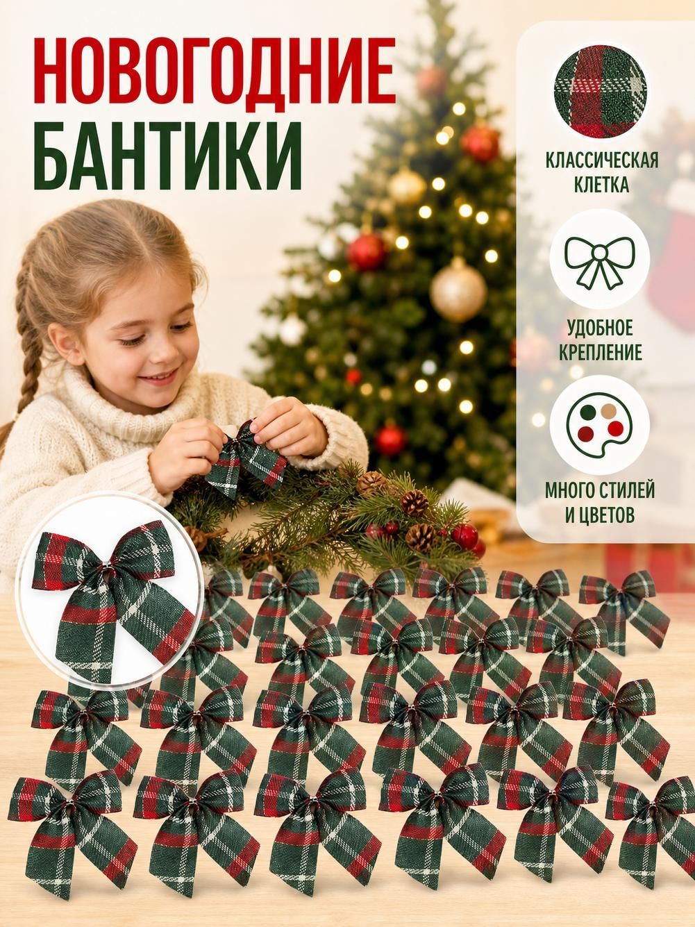 Украшение для рождественской елки в виде венка