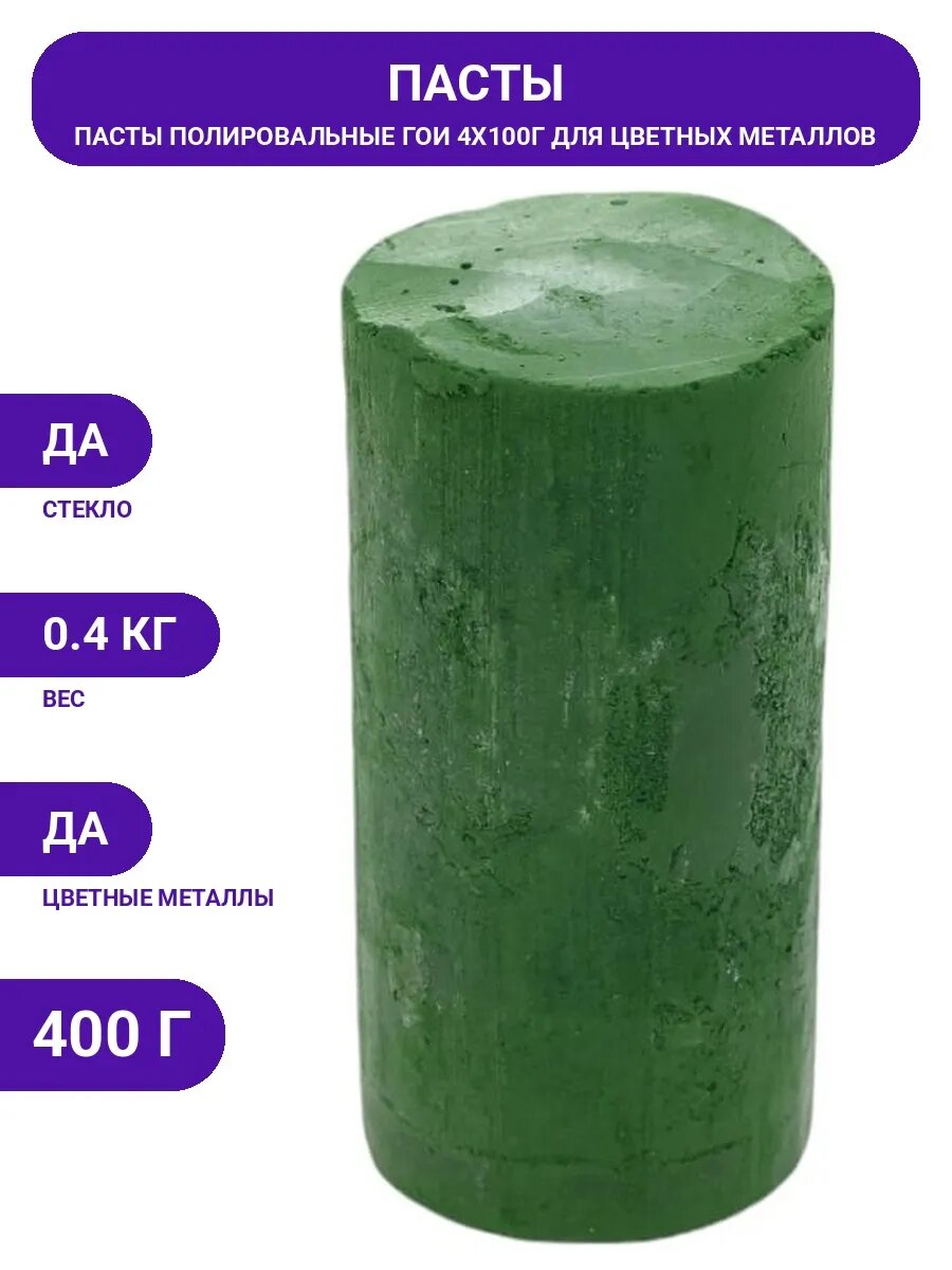 Паста ГОИ 400г набор для шлифовки металла, стекла, пластика