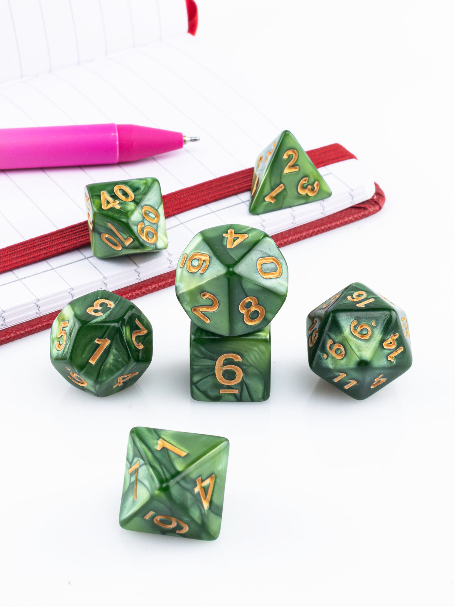 Кости игральные для Dungeons & Dragons, кубики для DnD и настольных ролевых игр (дайсы ДнД) 7 шт.