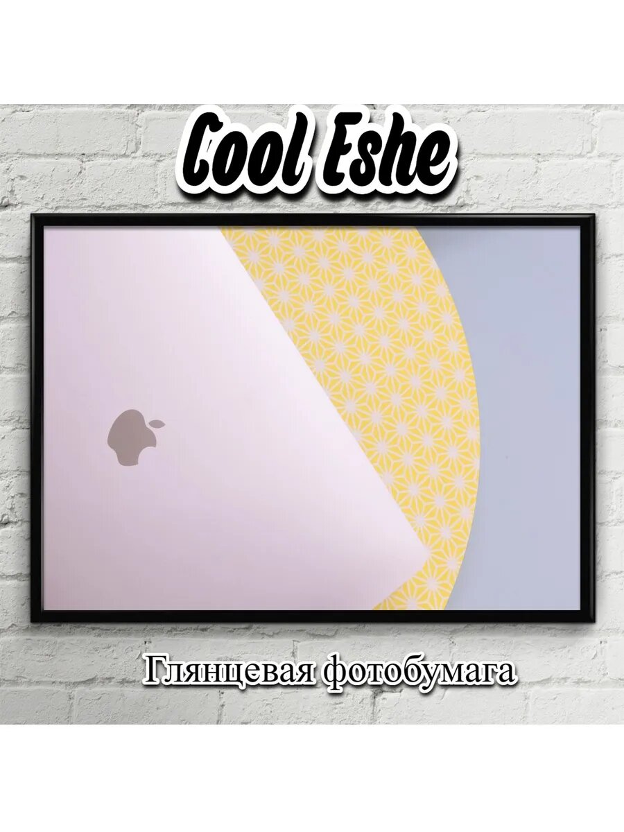 Плакат "Apple, Macbook, фон" А4
