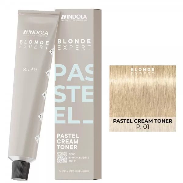 Indola Blonde Expert Pastel P.01 Блонд пастельный натуральный пепельный - Крем-краска для волос 60 мл