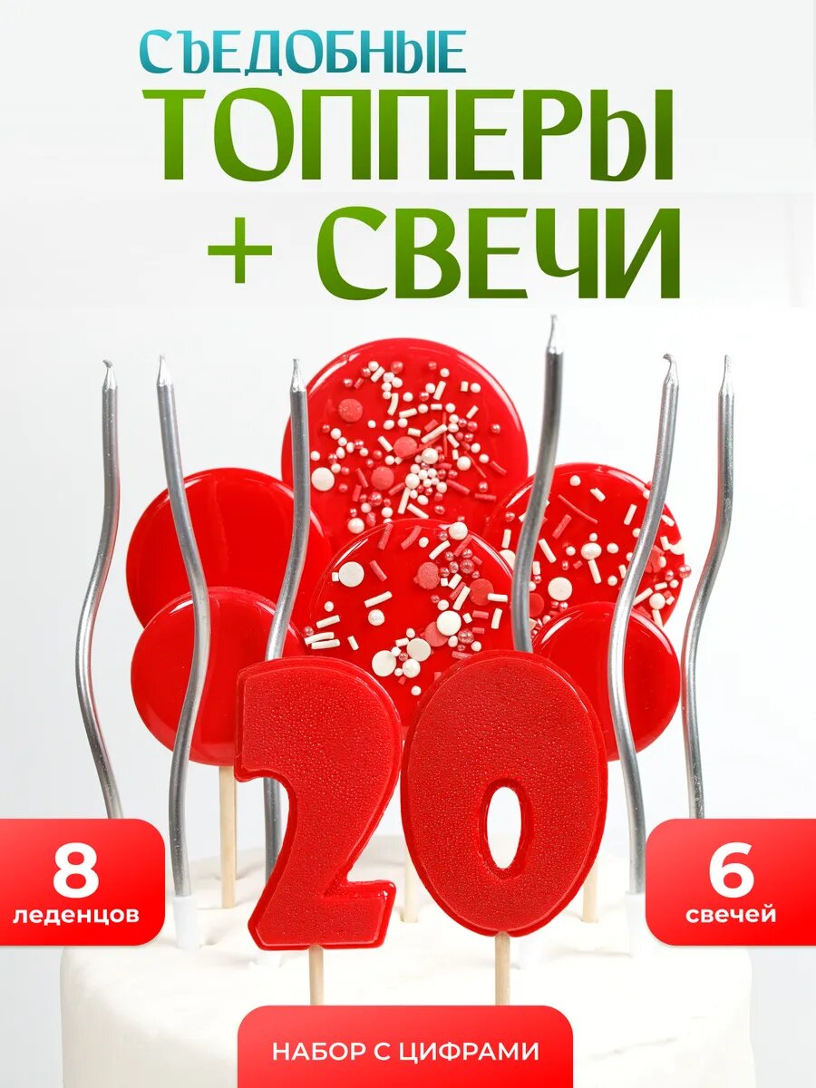 Топпер на торт 20 лет