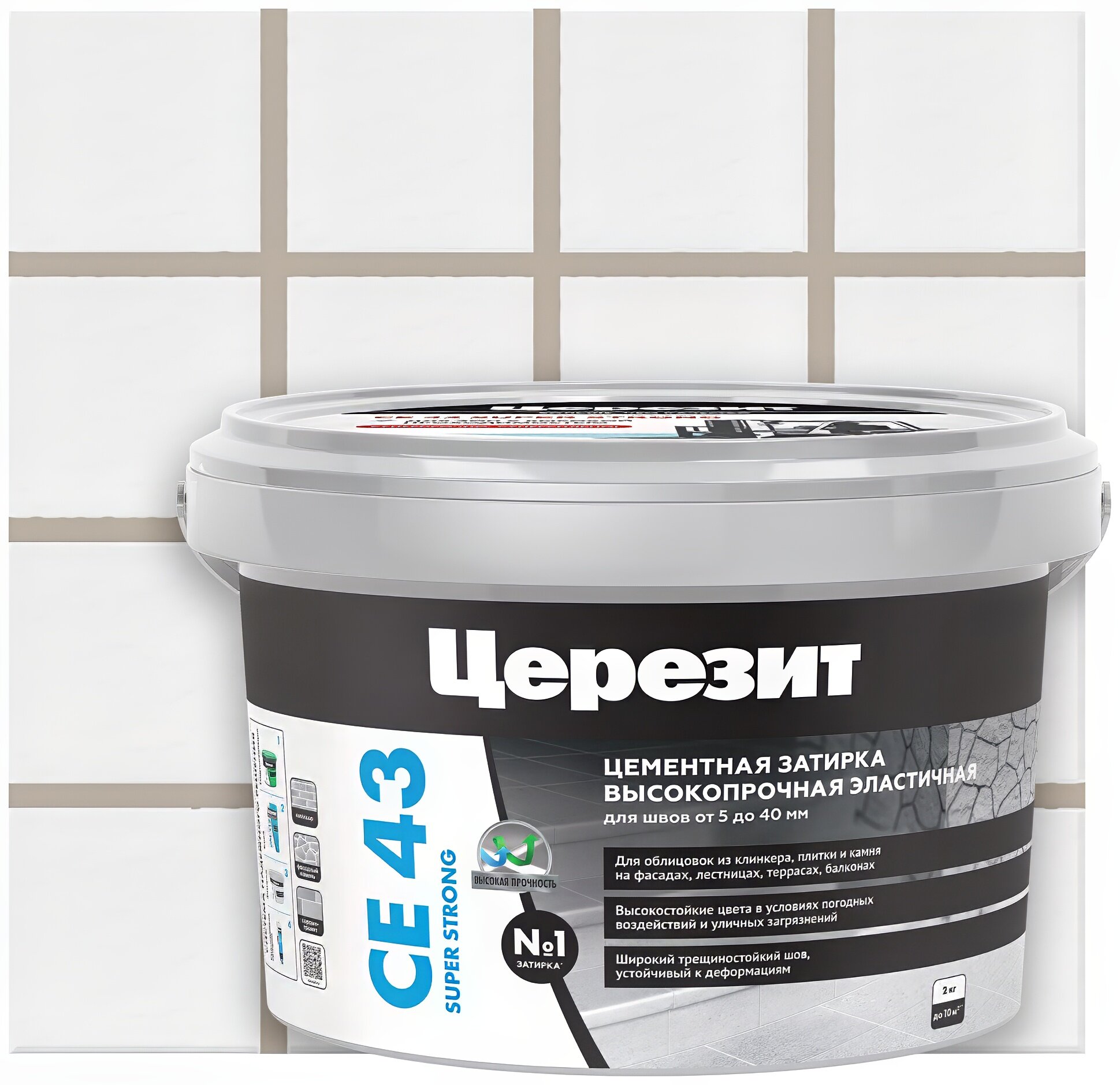 Затирка цементная Церезит CE 43 Super Strong цвет багамы 2 кг