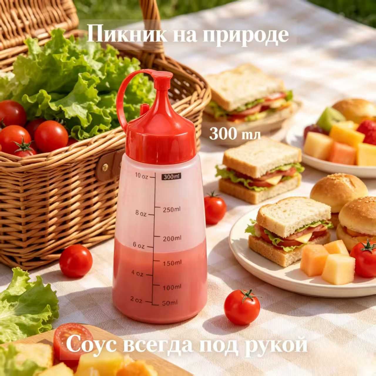 Емкость для соуса 300 мл 1 шт пищевой пластик