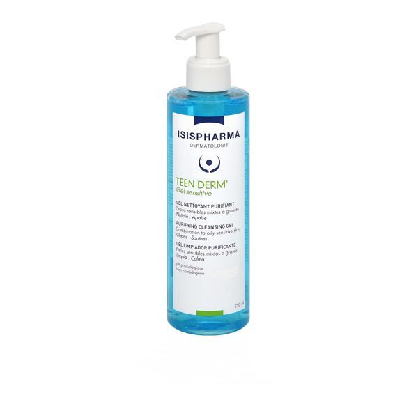 ISISPHARMA TEEN DERM GEL SENSITIVE гель для умывания чувствительной склонной к воспалению, 250 мл