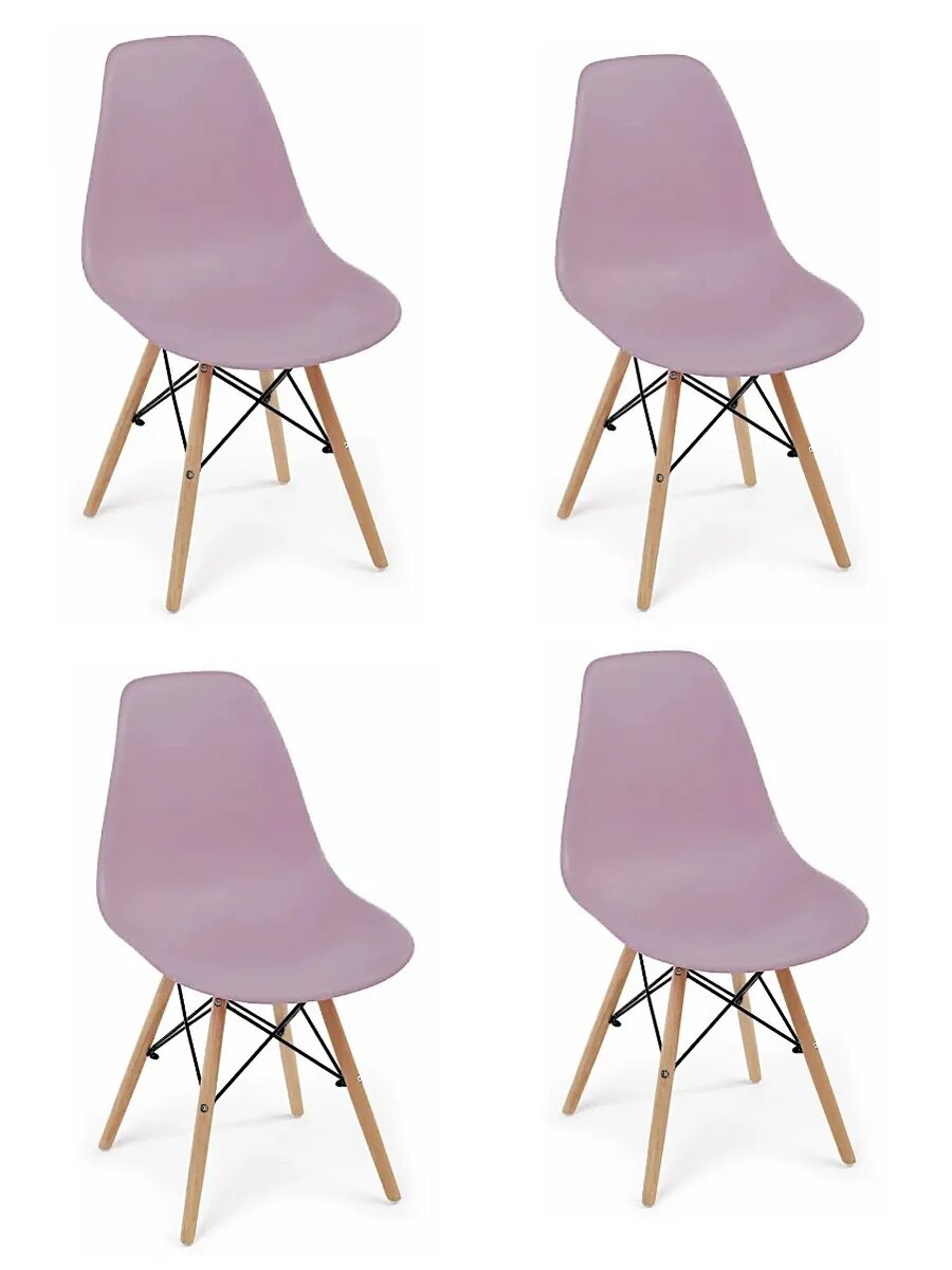 Cтулья для кухни 4 шт со спинкой пластиковые