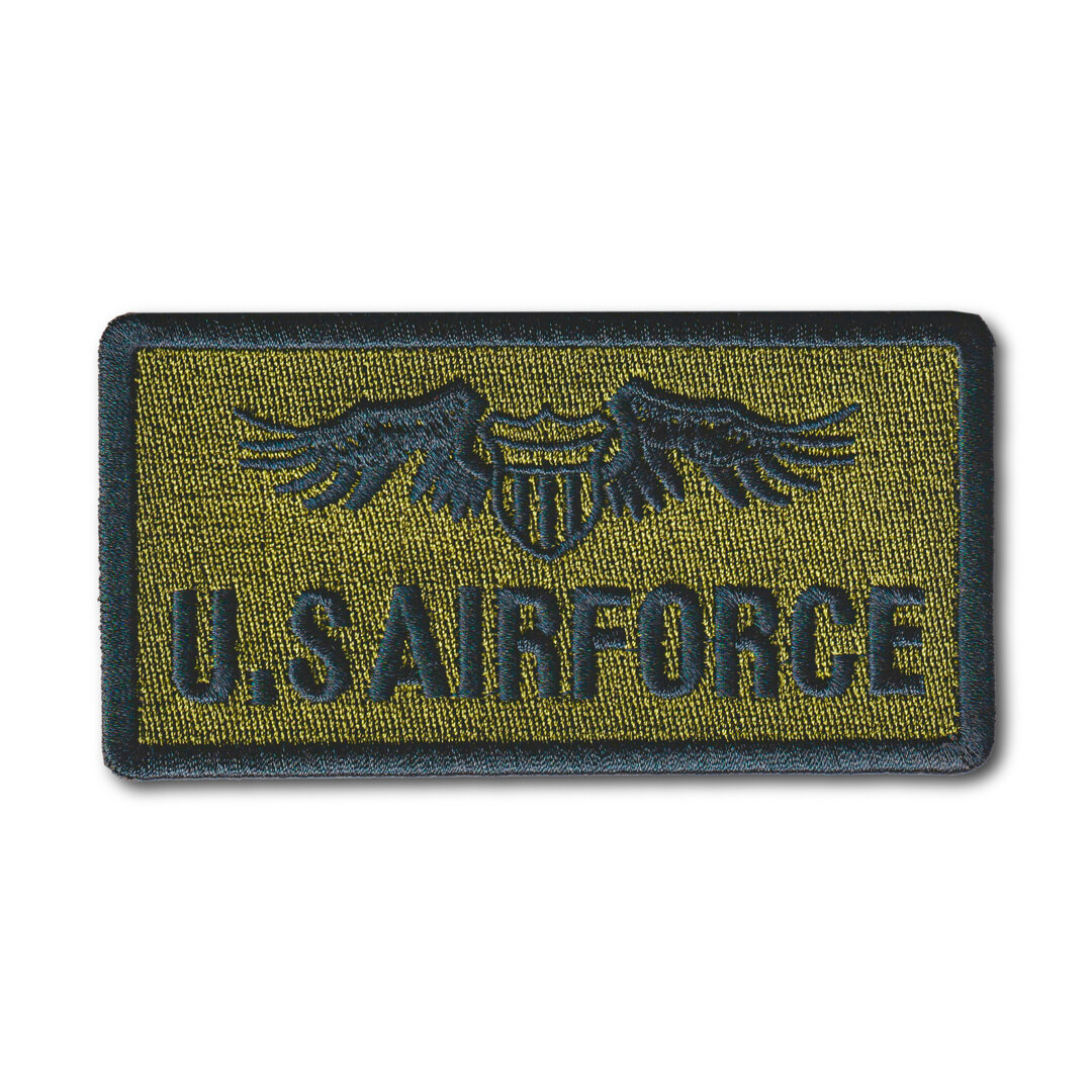 Нашивка ( Шеврон / Патч / Patch ) Тактическая U.S AIR FORCE 105х55 мм Оливковая (Оливковый / На липучке)