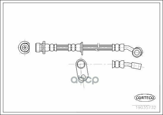 Шланг тормозной HONDA CIVIC 05-11 Corteco арт. 19035732