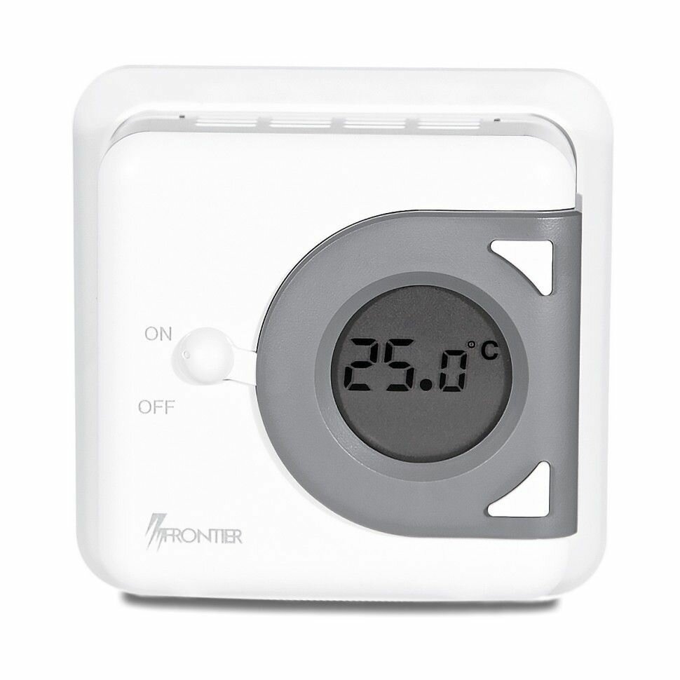 Терморегулятор с датчиком температуры электронный для электрического обогревателя, настенный, накладной термостат, тип управления механический, встроенный экран, режим обогрева воздуха