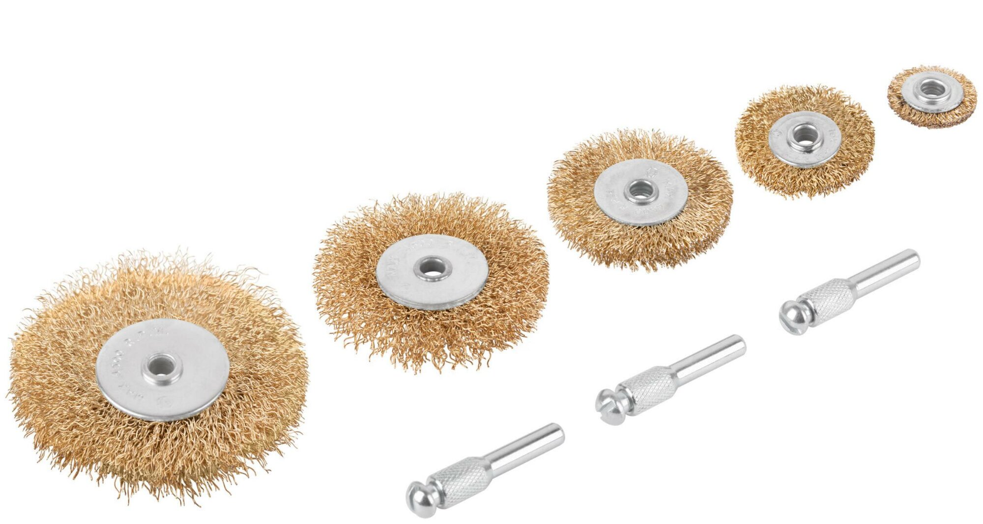 Корщетки со штифтом, набор 5 шт. ( колеса 25 38 50 63 75 мм )
