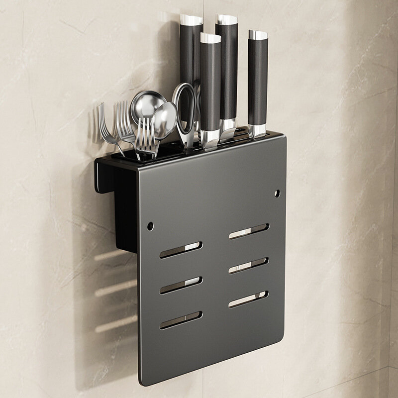 Кухонная полка для ножей от производителя, многофункциональная настенная полка для хранения ножей, интегрированная полка для хранения кухонных ножей и разделочных досок.