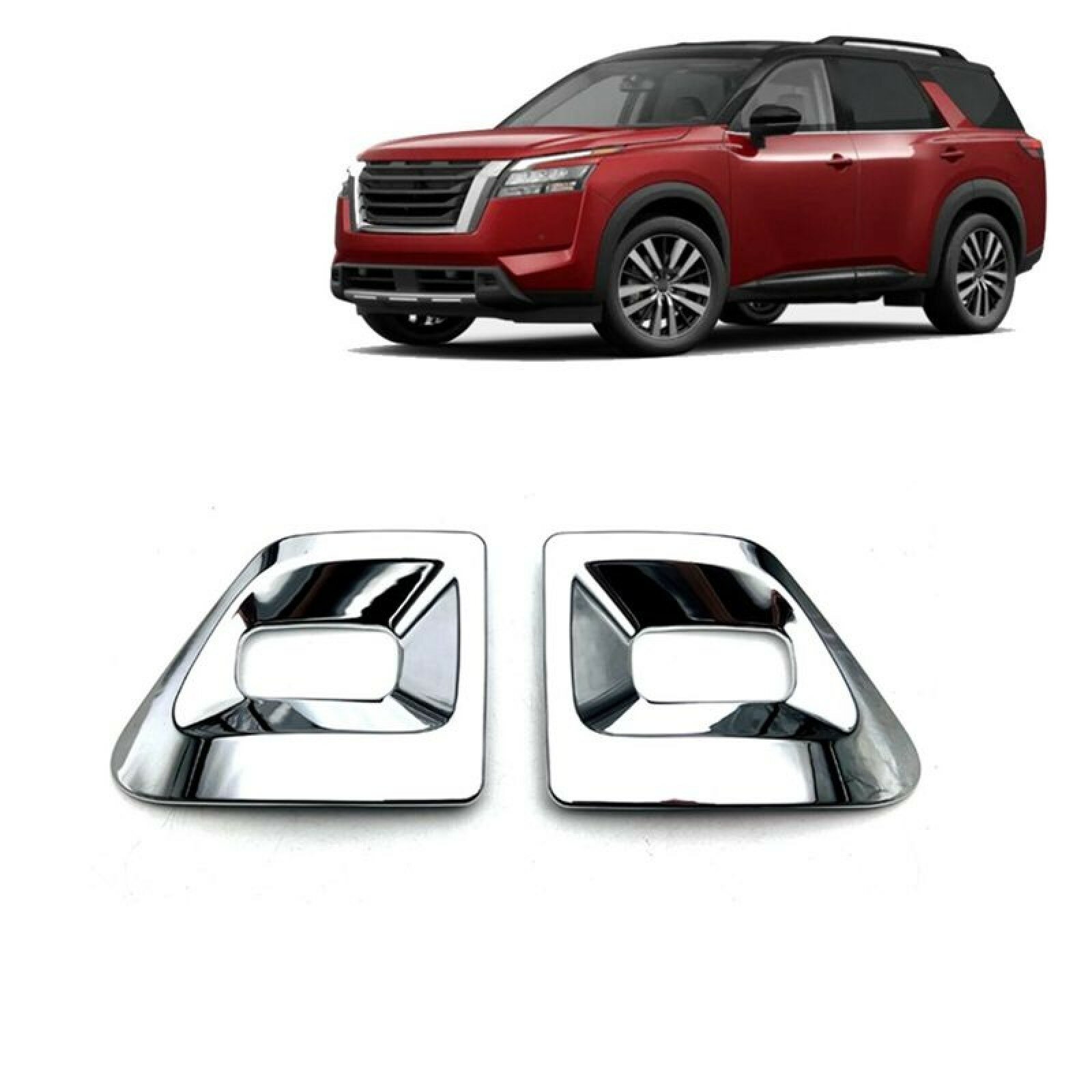Декоративная накладка передней противотуманной фары MyPads для Nissan Pathfinder R53 2022-2023 хром