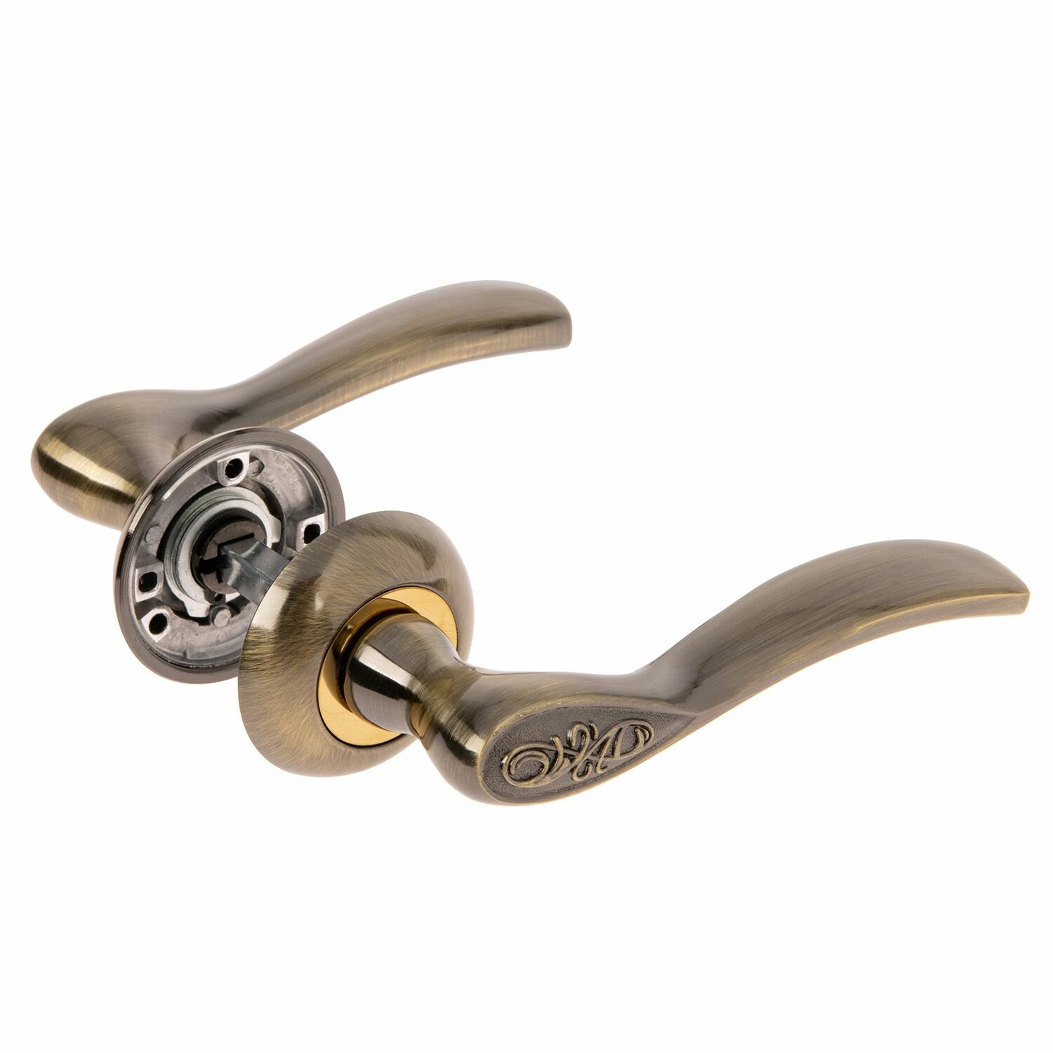 Ручка двери Code Deco раздельная конструкция, цвет бронза, эргономичная рукоятка (H-14044-A-AB)