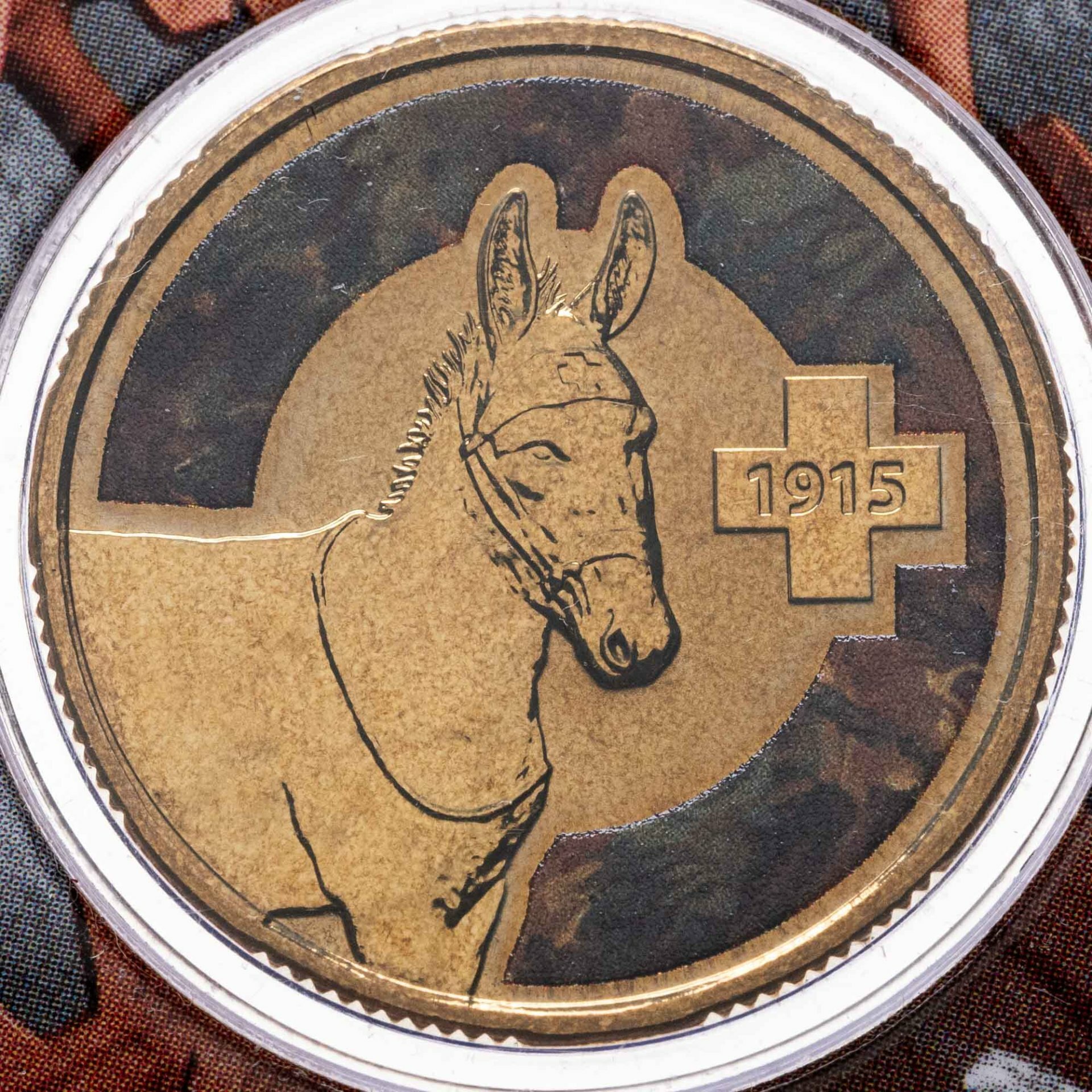 Австралия 1 доллар 2015 "Герои большие и маленькие - осел-санитар", Алюминиевая бронза, в сохранности UNC