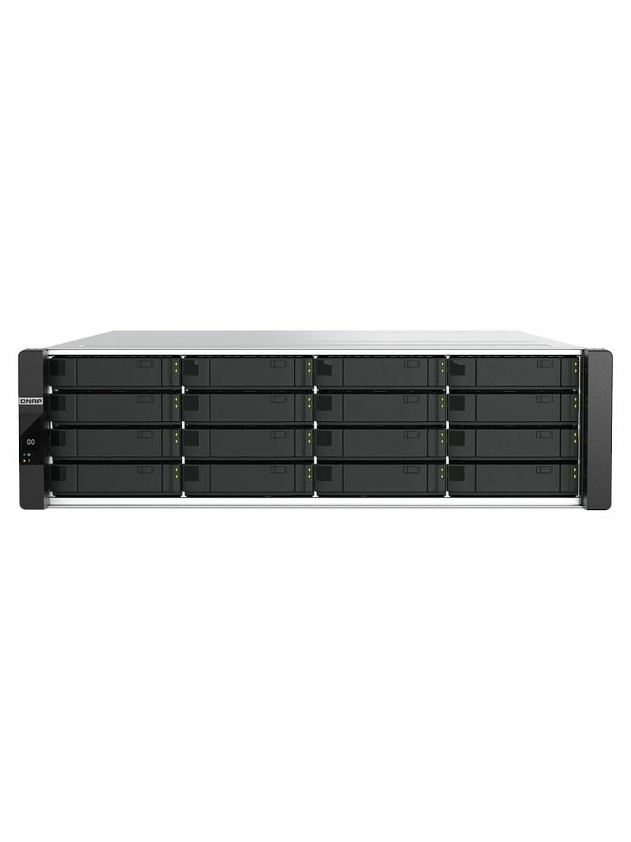 Сервер NAS QNAP ES1686DC-R2, 128GB, RAID, 2x8-ядерный процессор, 16 дисков