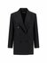 Пальто Alberto Biani Double-breasted peak-lapels coat, размер 40, black / black