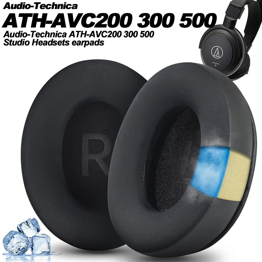 Амбушюры Audio-Technica ATH-AVC200 AVC300 AVC500 Сменные амбушюры для наушников, сетчатые тканевые чехлы с памятью, губка, мягкий Протеин