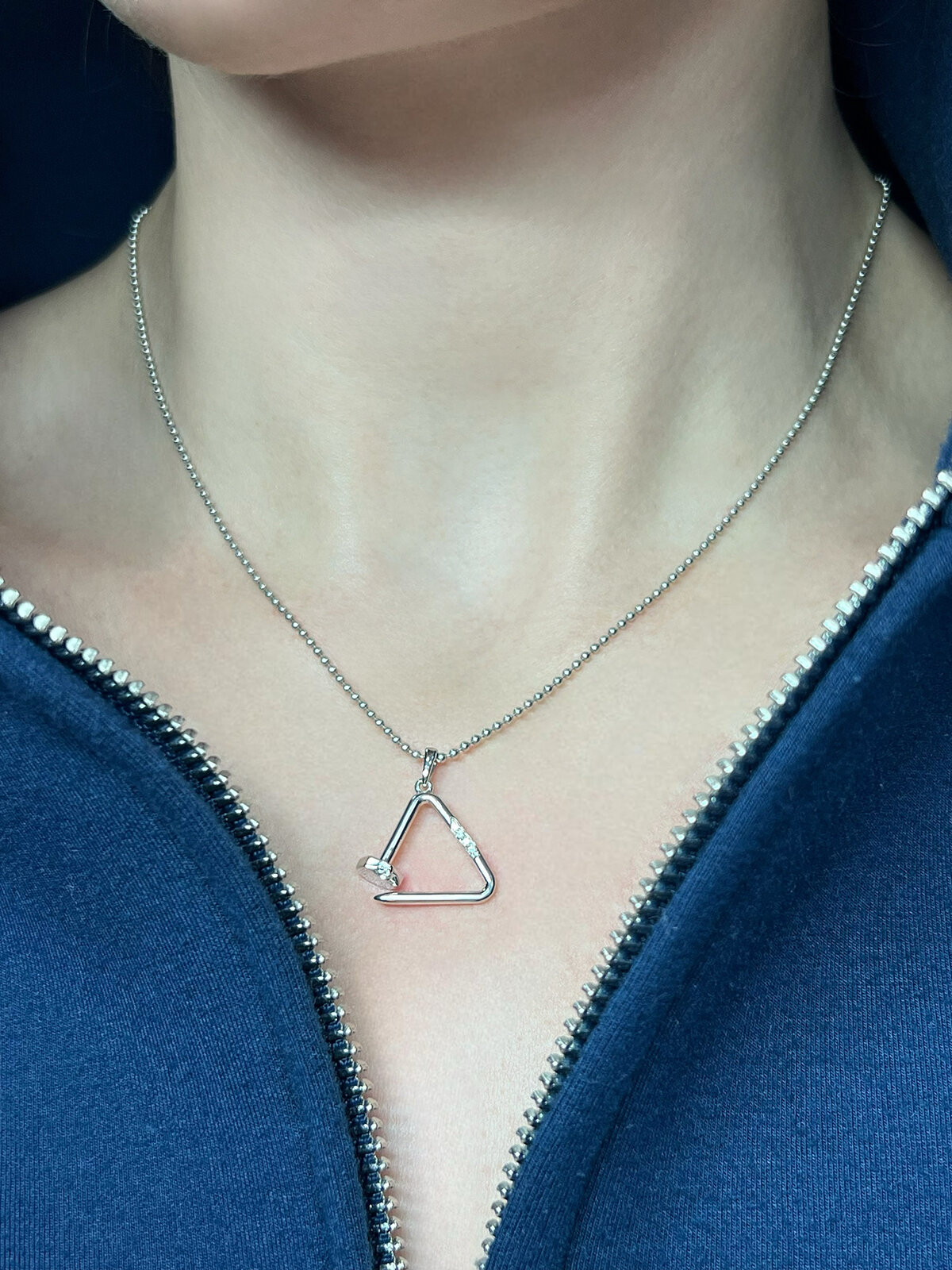 Подвеска, серебро, 925 проба, родирование, муассанит