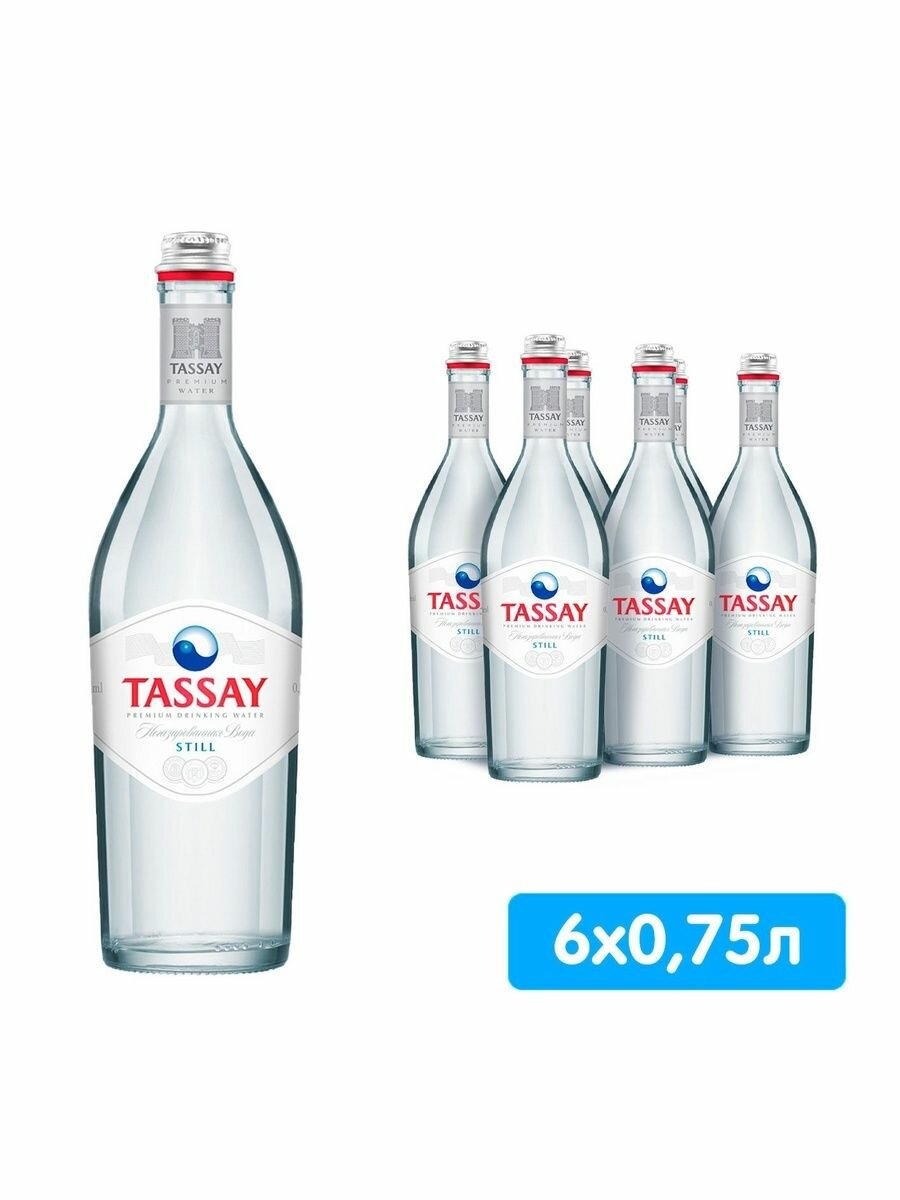 Минеральная вода Tassay 0,75 л (6 шт) негаз стекло