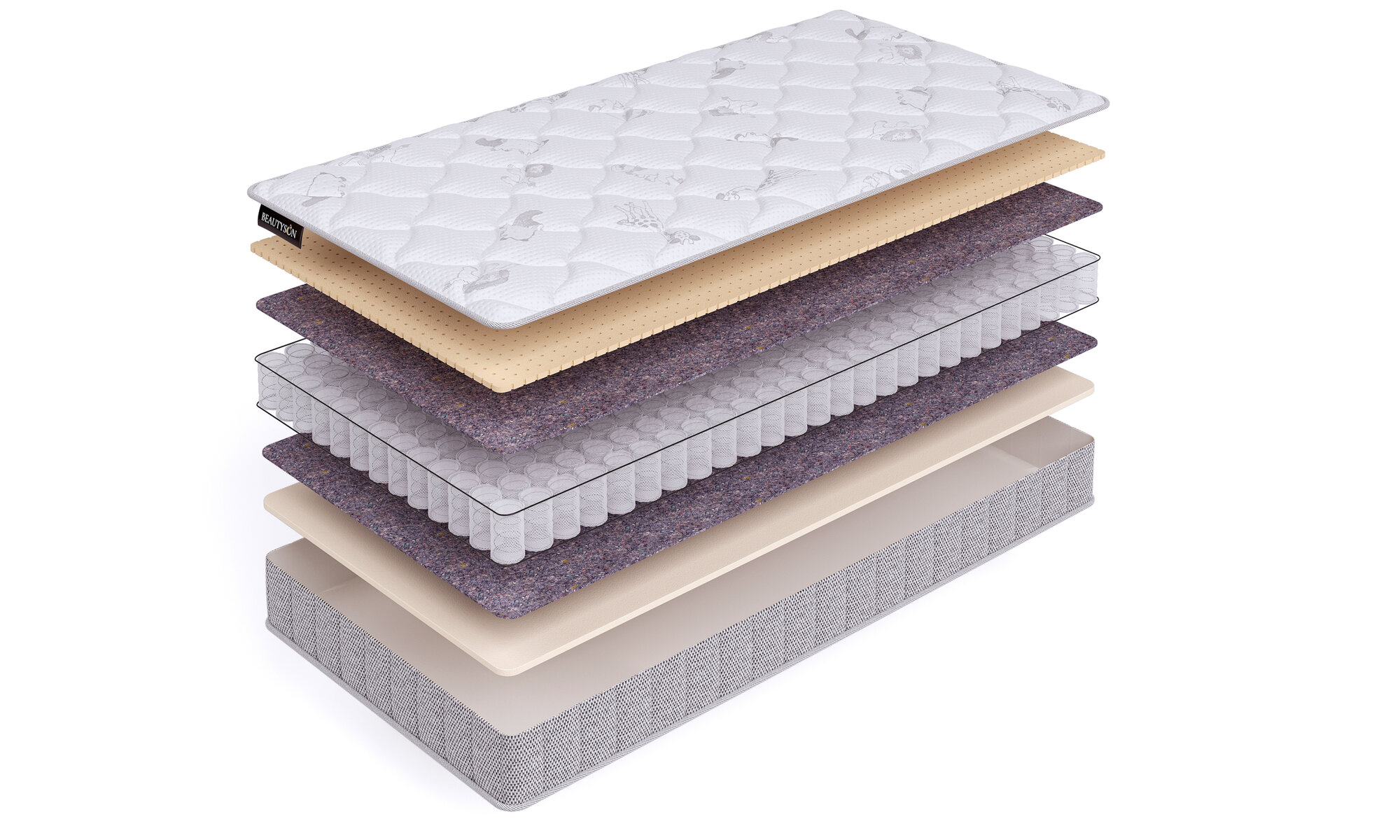 Матрас Beautyson Baby Roll Soft Latex S600 подростковый 80х190 высота 17 см анатомический средней жесткости латексный