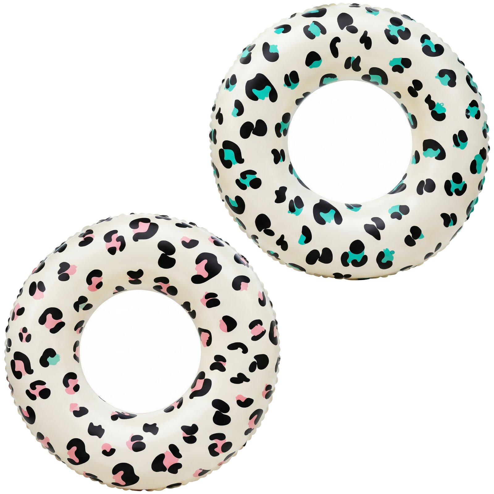 Круг надувной для плавания 90 см «Лео», пвх, леопардовый принт, разноцветный принт