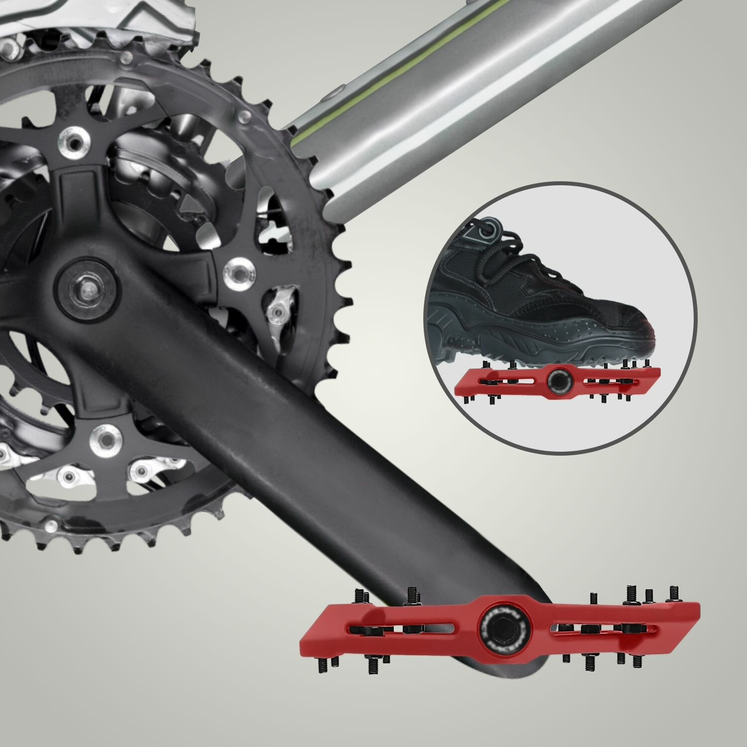 Race Face Pedals Chester Педаль, Педали для горного велосипеда красный