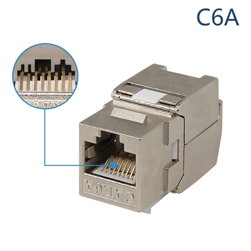 Keystone Jack CAT6a RJ45 STP, Цвет A2