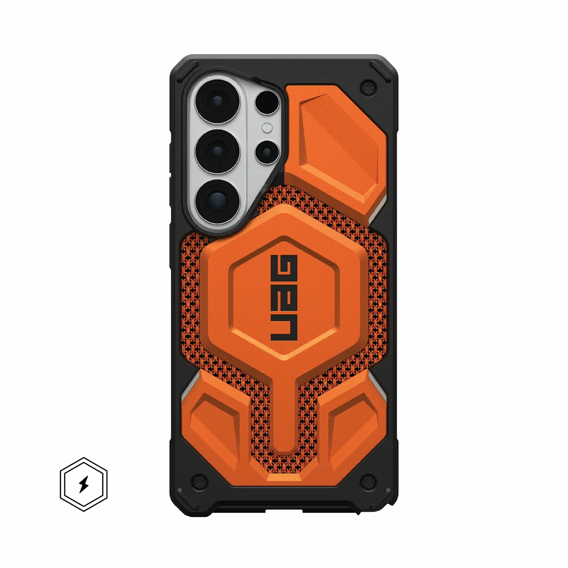 Чехол Uag Monarch PRO для Samsung Galaxy S26 Ultra совместим с MagSafe, цвет оранжевый (Kevlar-Orange)