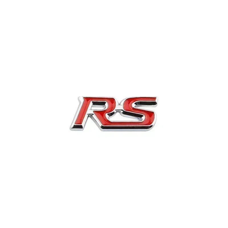 Логотип RS Red Silver, металлический значок для авто