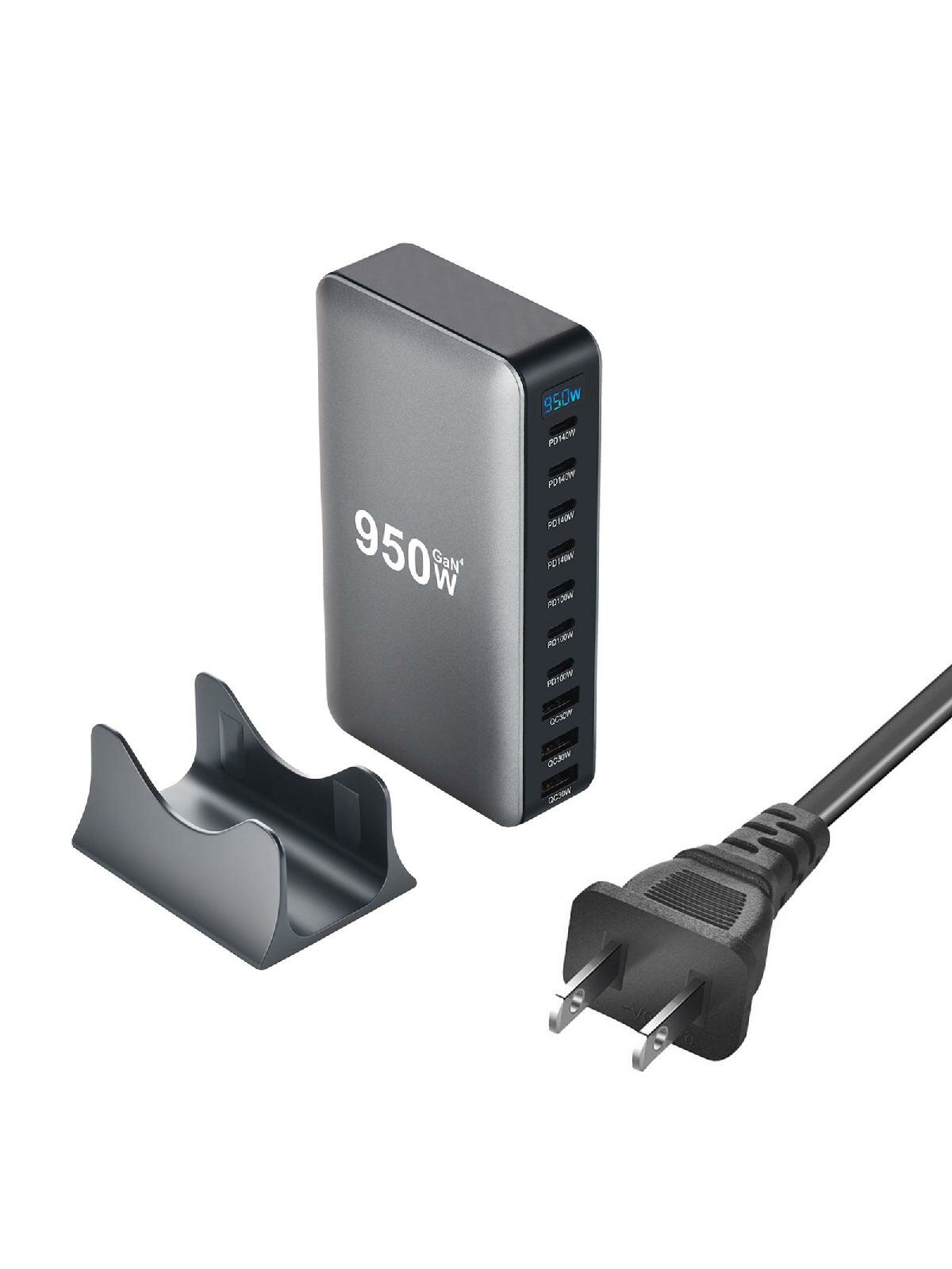 1000 Вт Многопортовое Настольное USB-Зарядное Устройство USB C с Функцией Быстрой Зарядки для Дома