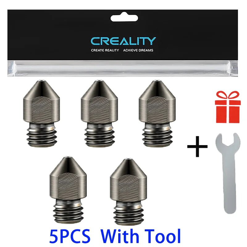 Creality форсунки MK8 0.2 мм, 5 шт. из закаленной стали