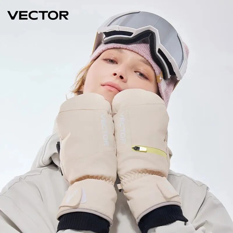 VECTOR перчатки для занятий спортом, размер S, женские, бежевые, для зимних видов спорта