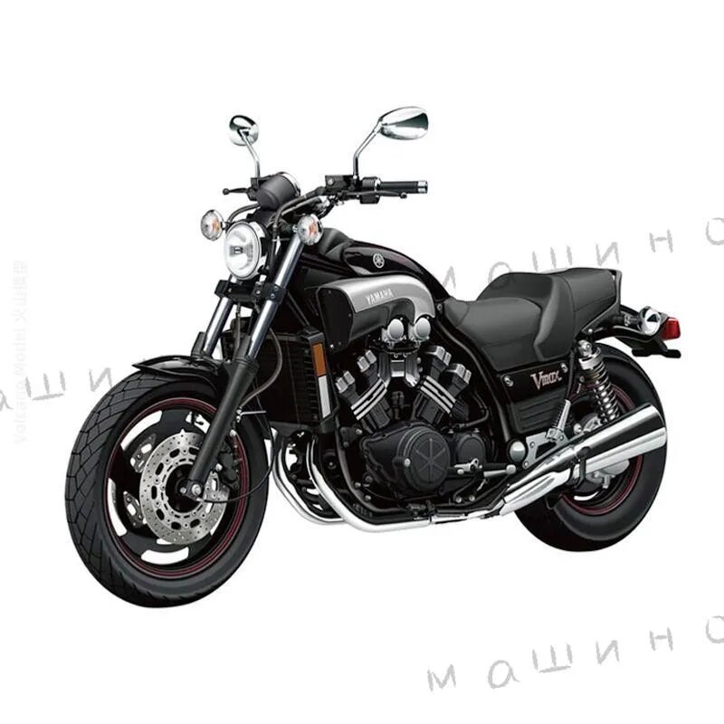 Сборная модель мотоцикла Yamaha Vmax 1:12 из пластика, красный, для взрослых и детей