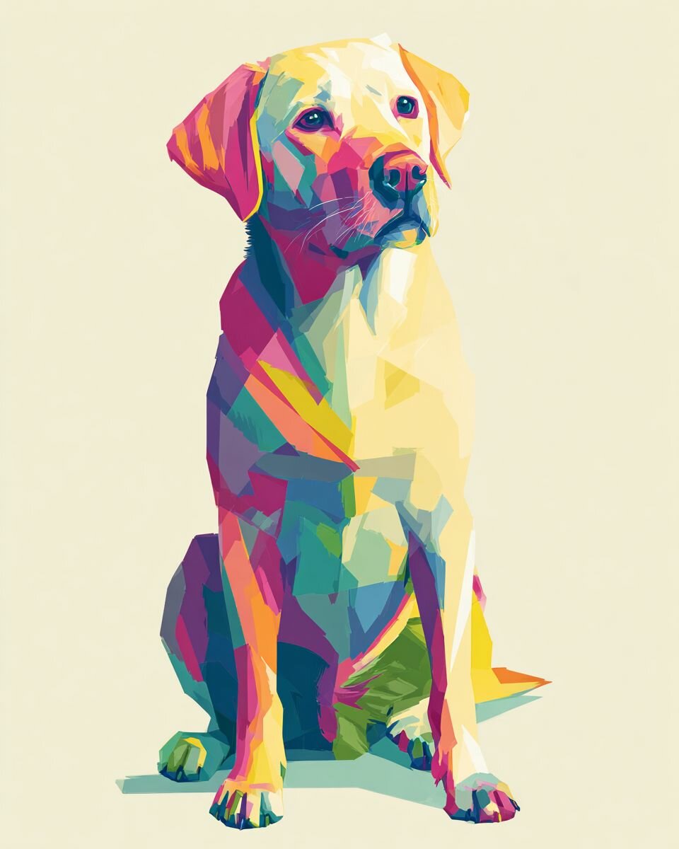 Картина по номерам 40*50 лабрадор