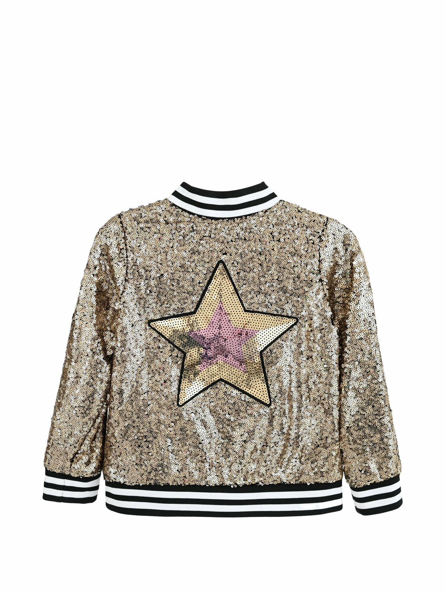 Бомбер mimi tutu Sequin star bomber jacket, размер 4 года, золотистый — фото 1