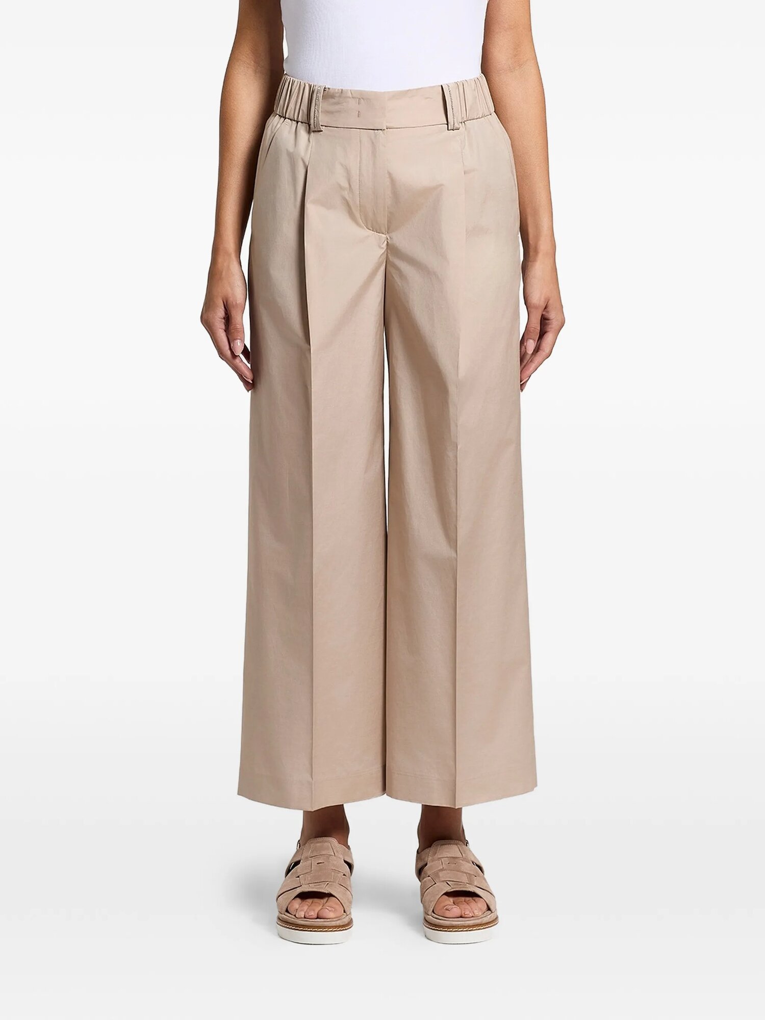 Брюки Pleated wide-leg trousers