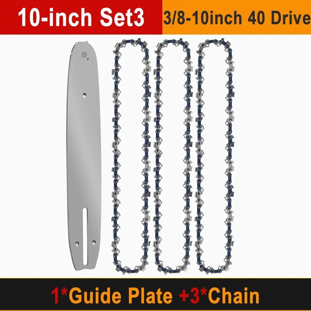 Цепь для мини-электропилы 10 дюймов 40 звеньев 10-inch Set3