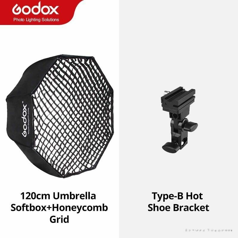 Godox 120 см зонт складной софтбокс Октобокс + Основа+ Сотовая сетка