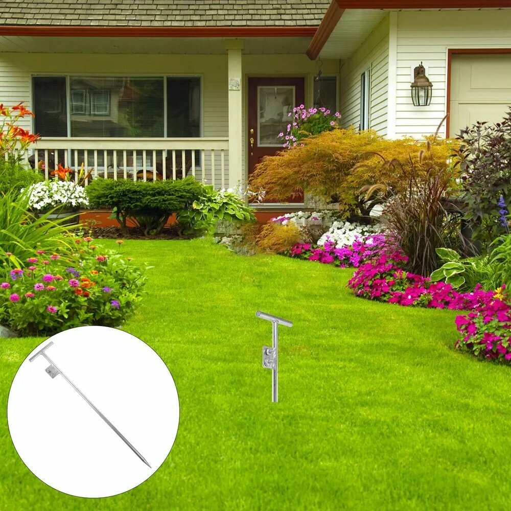 Заземляющий металлический кол для дома с гладкой поверхностью и простым монтажом