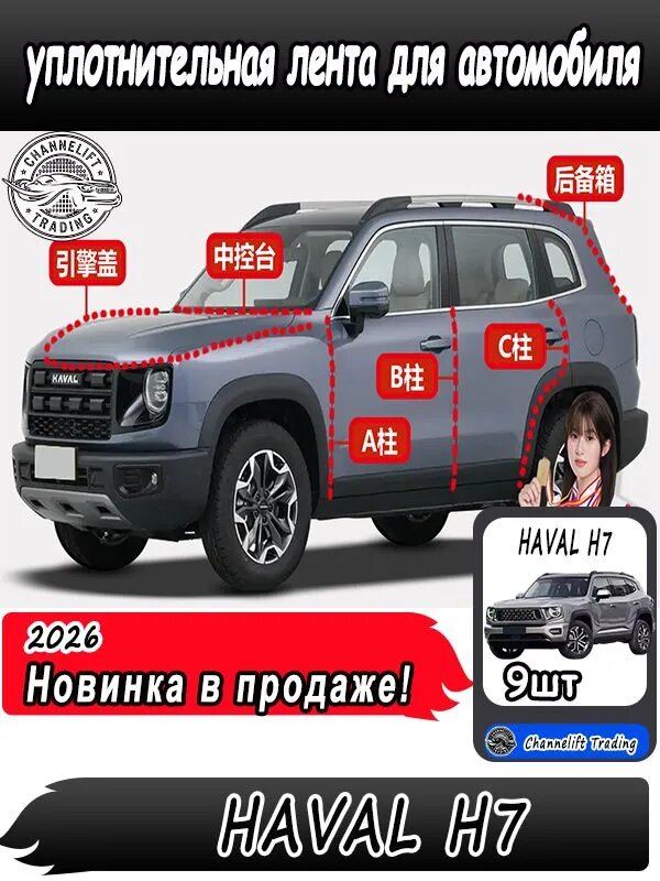 Уплотнительная лента для автомобиля HAVAL H7, HAVAL H7 аксессуары, HAVAL H7 для