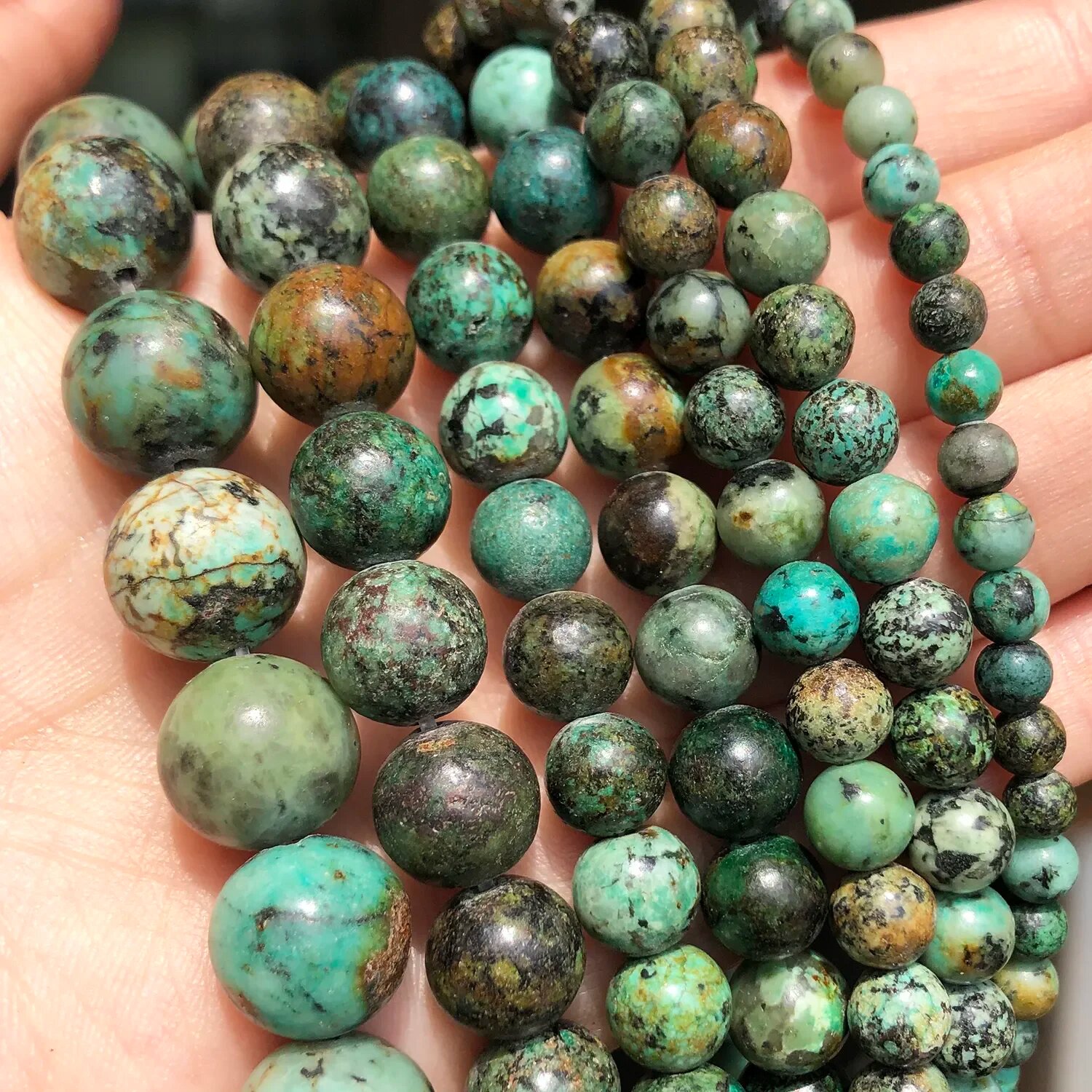 Бусины из африканской бирюзы xilitata 15 дюймов 8mm (approx 46pcs), African Turquoise