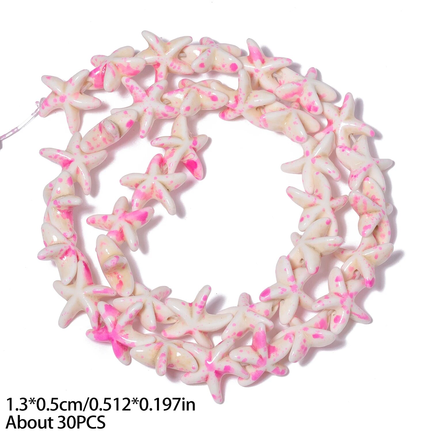 Бусины GMB724 морская звезда говлит бирюзовый 13x5 мм Розовый, color10