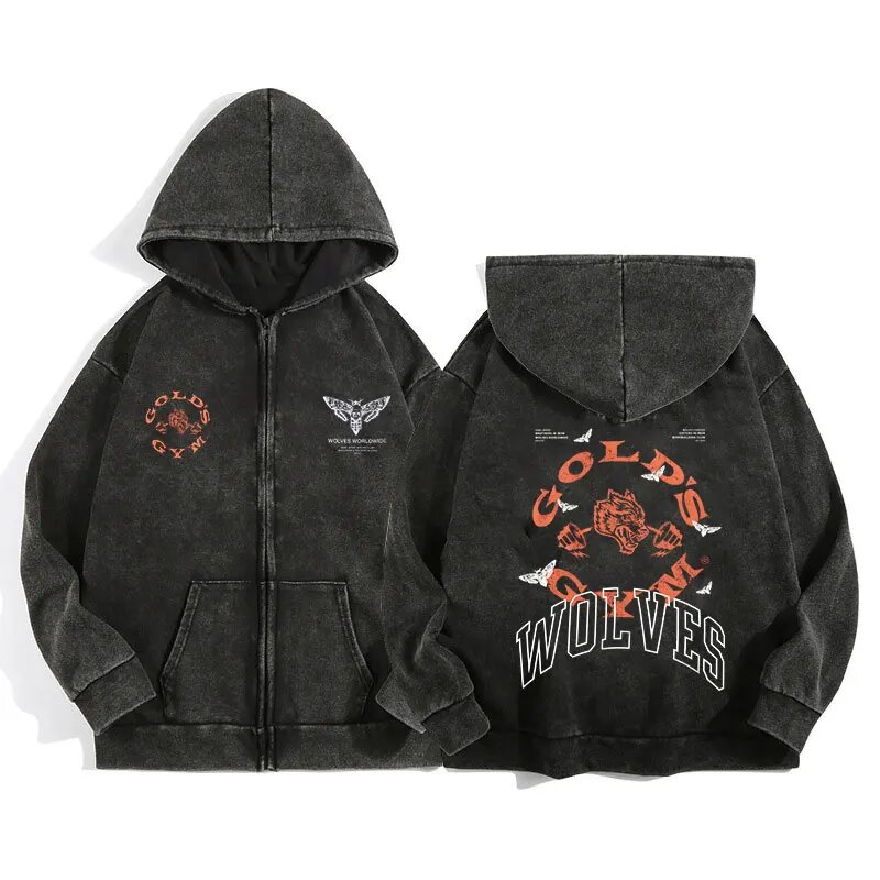 Худи Gold's Gym Wolves, черный, XXL, AF819
