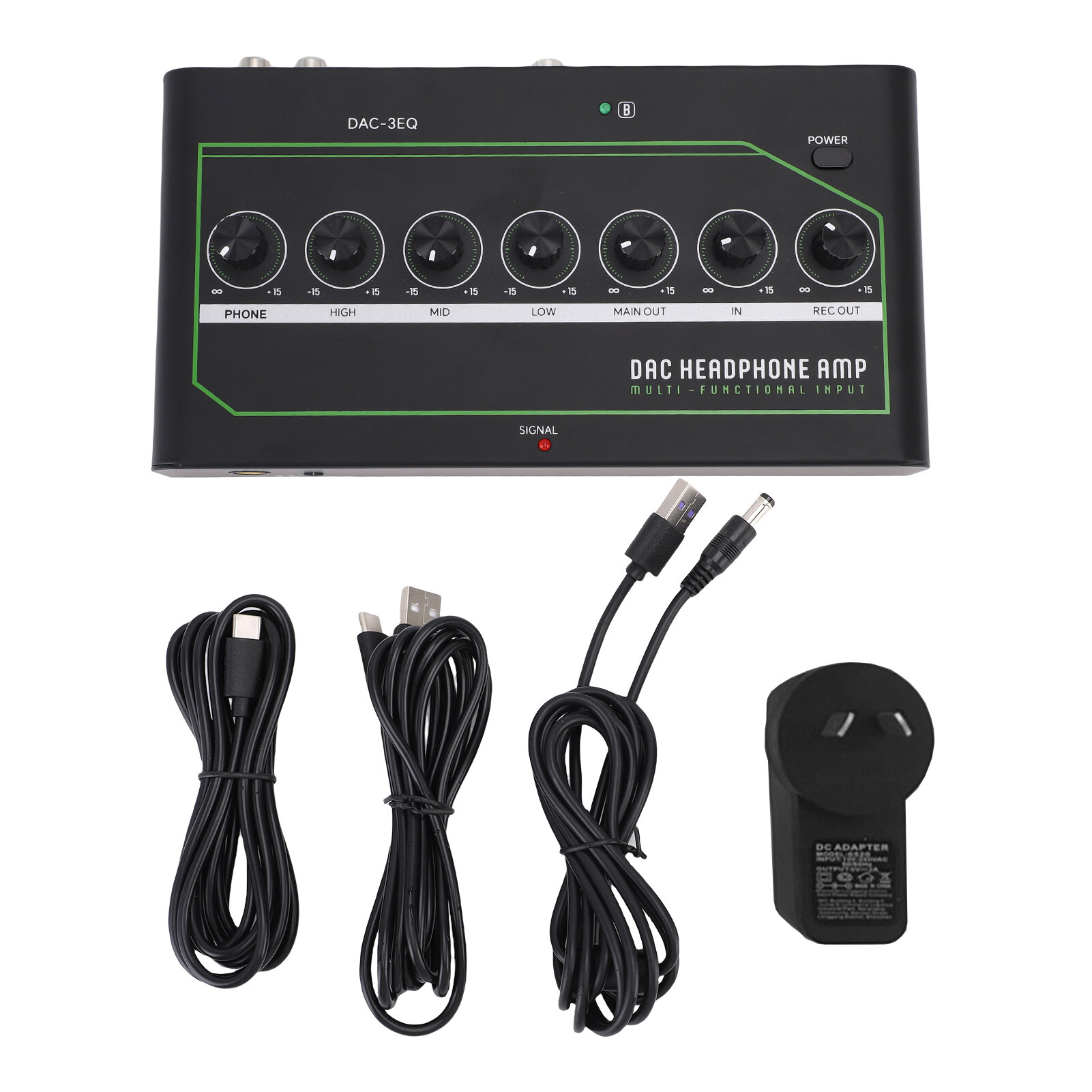 Игровой ЦАП-усилитель для наушников, звуковой конвертер с несколькими режимами ввода, USB Type-C, регулировка низких, средних и высоких частот, переключение режимов одной кнопкой, профессиональный усилитель для игровых консолей, вилка AU.