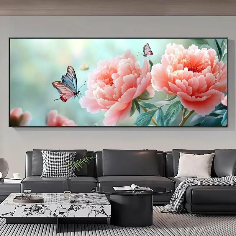 Набор для алмазной мозаики цветы для детей девочки не на подрамнике 120х50cm