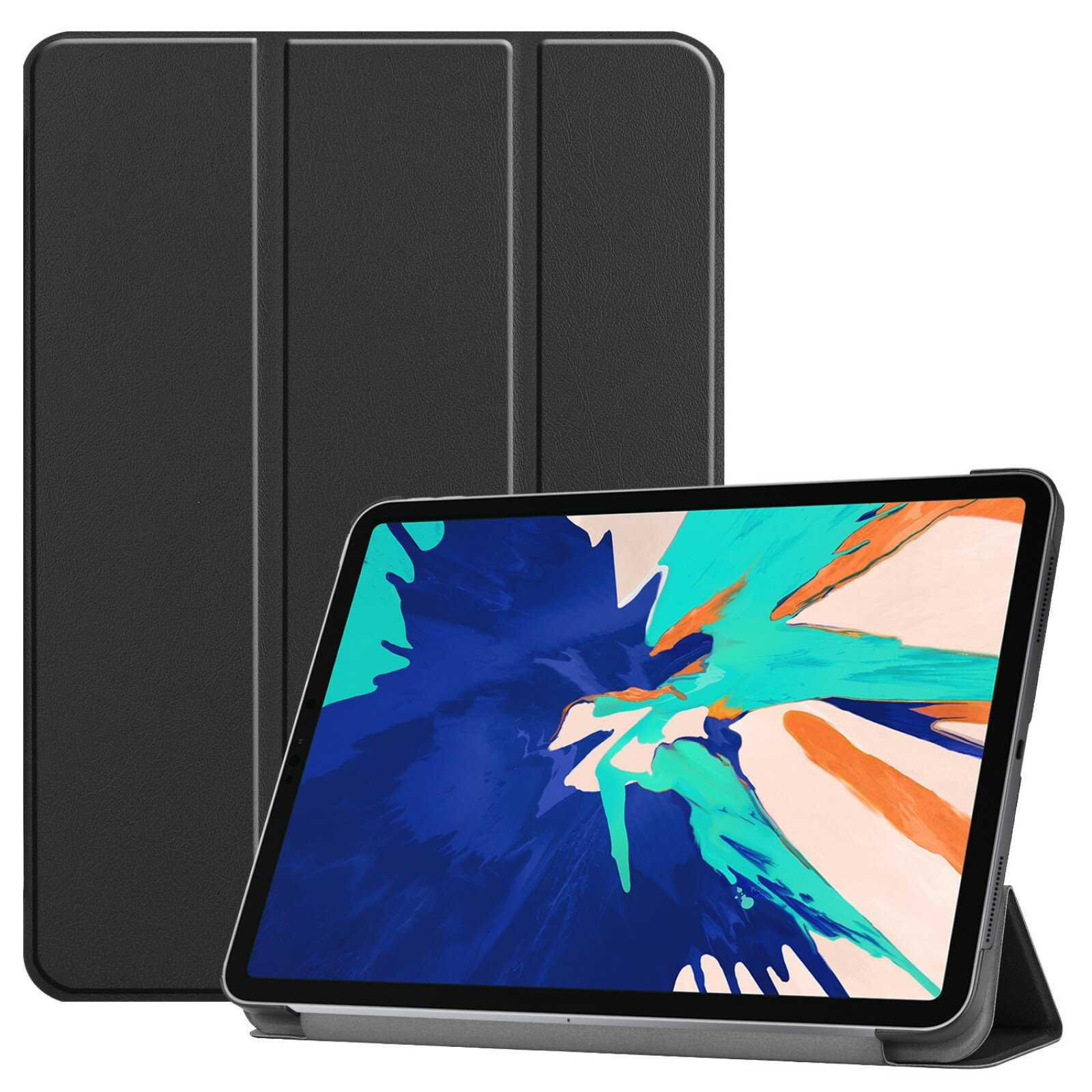 Чехол-обложка Чехол. ру для Lenovo Tab M10 + Plus TB-X606F/M тонкий умный кожаный с подставкой, черный
