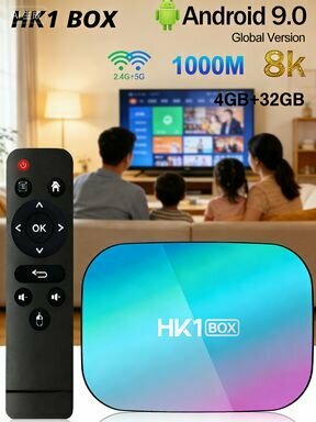 HK1 BOX S905X3 Умная ТВ-приставка Android 9.0 8K Ultra HD с гигабитным портом система караоке OK