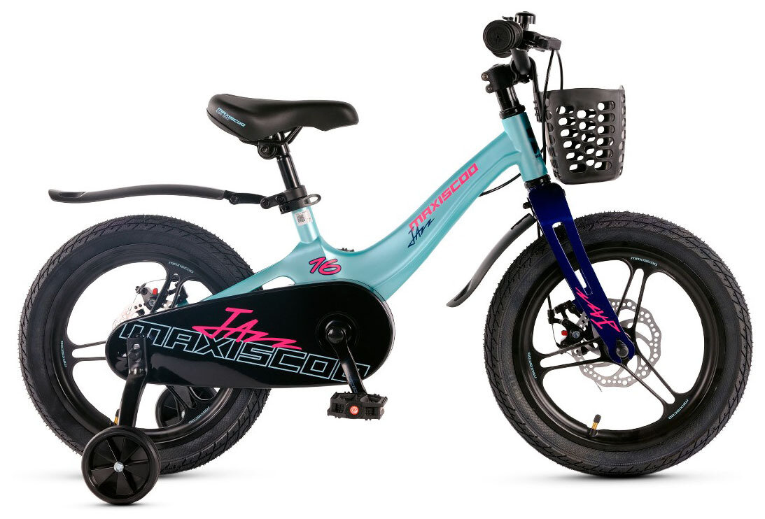 Детский велосипед Maxiscoo Jazz Pro 16' (2025) 16 Бирюзовый (100-120 см)